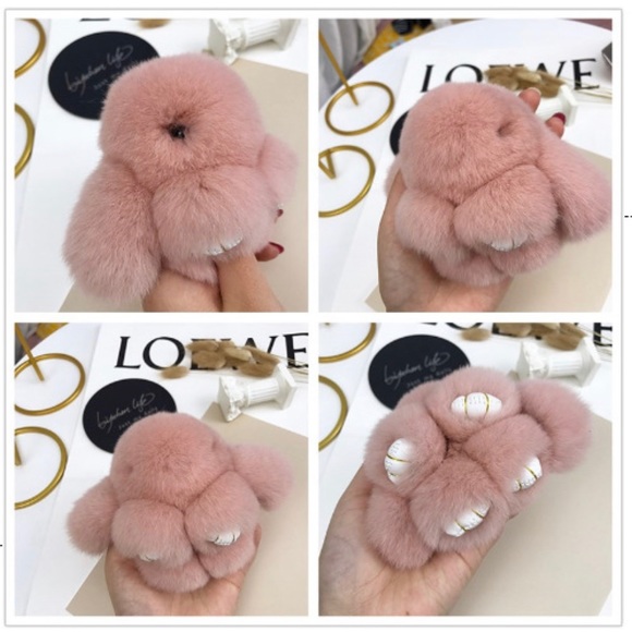Accessories | Rabbit Fur Bunny Keychain Purse Decoration Cute Keychain ...